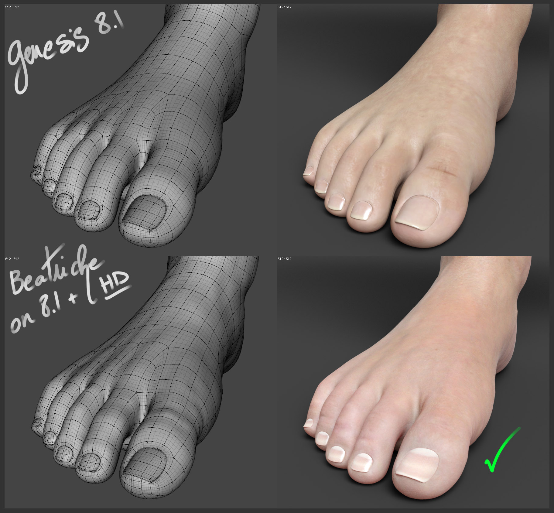 Toenails deformed - Daz 3D Forums